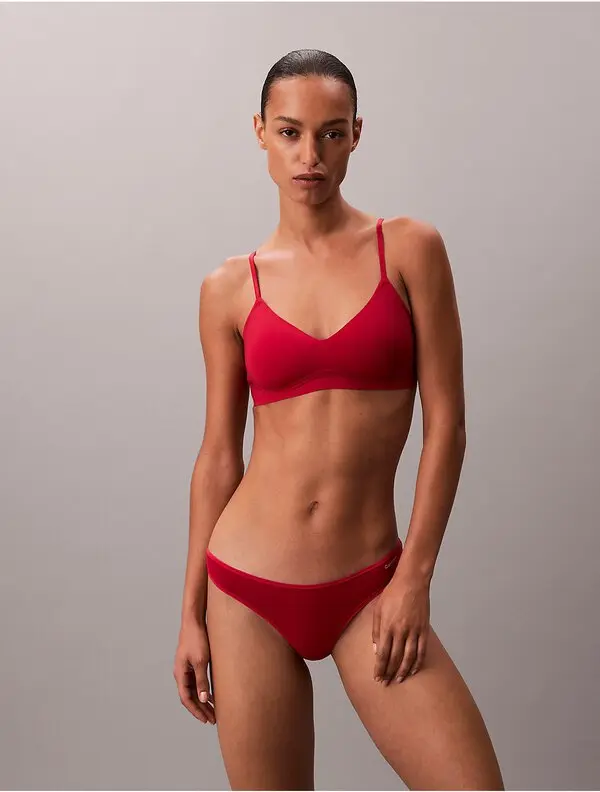 Calvin Klein Invisibles Gel Wire Lightly Lined Bralette - Red Stamp