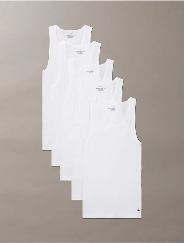 Calvin Klein Cotton Classics 5-pack Tank Top - White