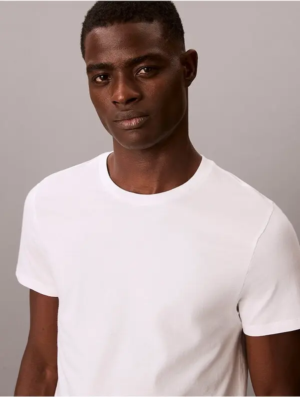Calvin Klein Cotton Classics 3-pack Classic Fit Crewneck T-shirt - Shoreline Multi