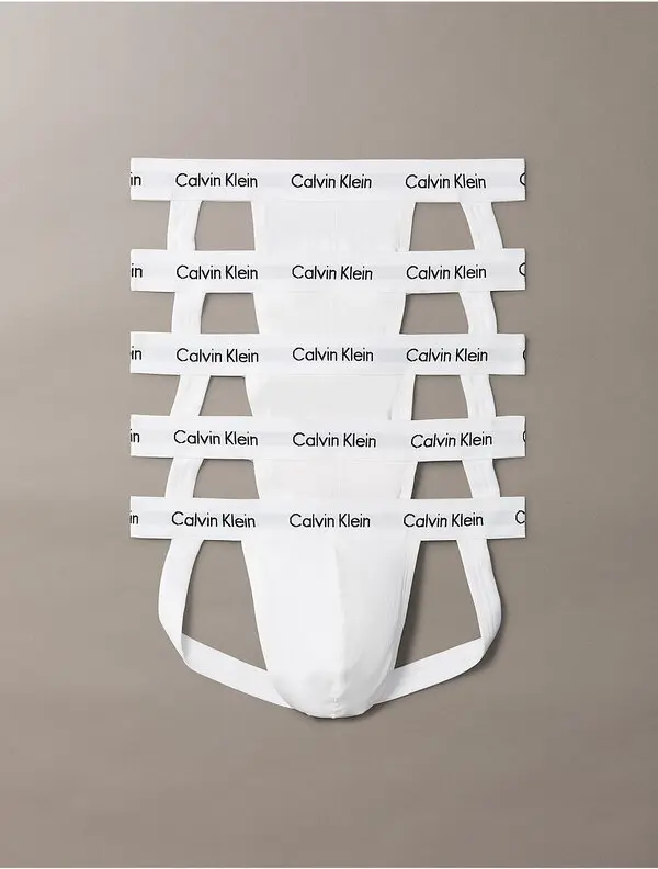 Calvin Klein Cotton Stretch 5-pack Jock Strap - White