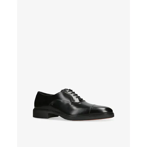 Santoni Leather Oxford Shoes - Black