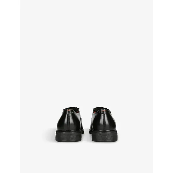 Santoni Leather Oxford Shoes - Black
