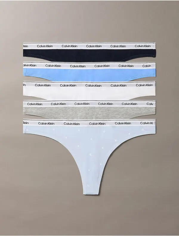 Calvin Klein Icon Logo 5-pack Thong - Shoreline Multi