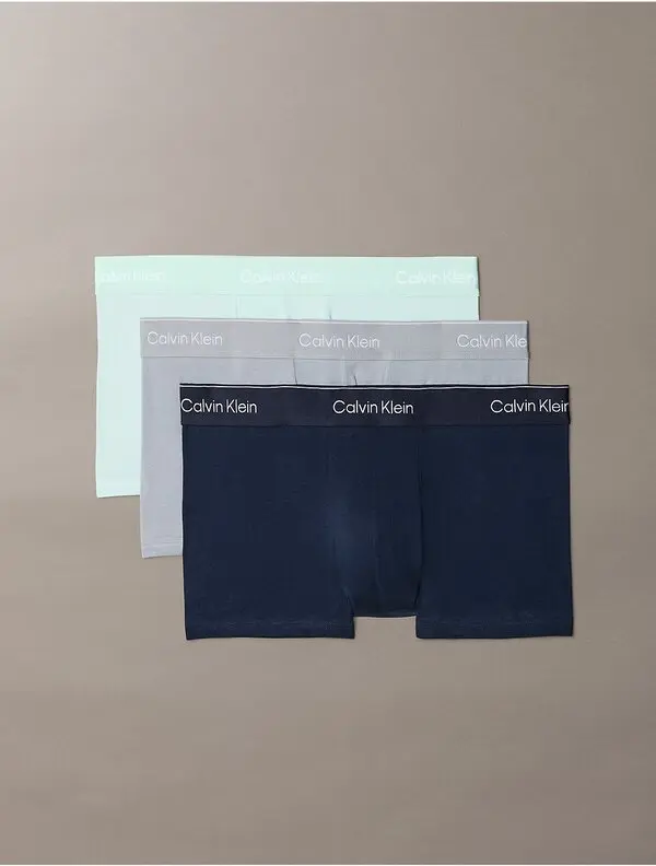 Calvin Klein Icon Cotton Stretch 3-pack Low Rise Trunk - Shoreline Multi