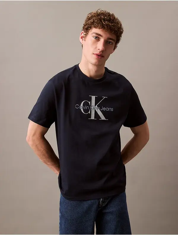 Calvin Klein Monologo Tee - Dark Sapphire