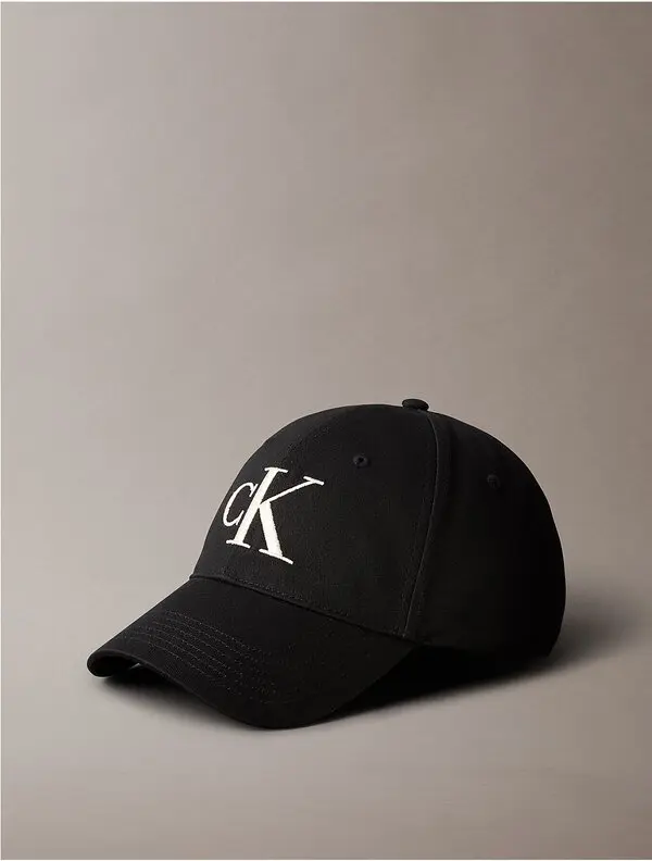 Calvin Klein Twill Cap With Embroidered Monogram - Black Beauty