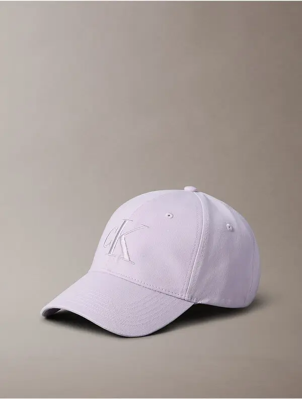 Calvin Klein Twill Cap With Embroidered Monogram - Island Lilac