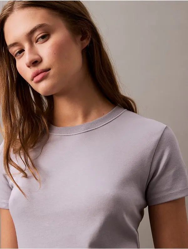Calvin Klein Soft Cotton Tee - Lilac Grey