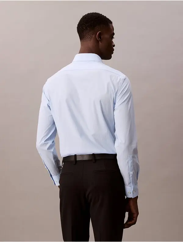Calvin Klein Solid Slim Fit Button-down Shirt - Blue