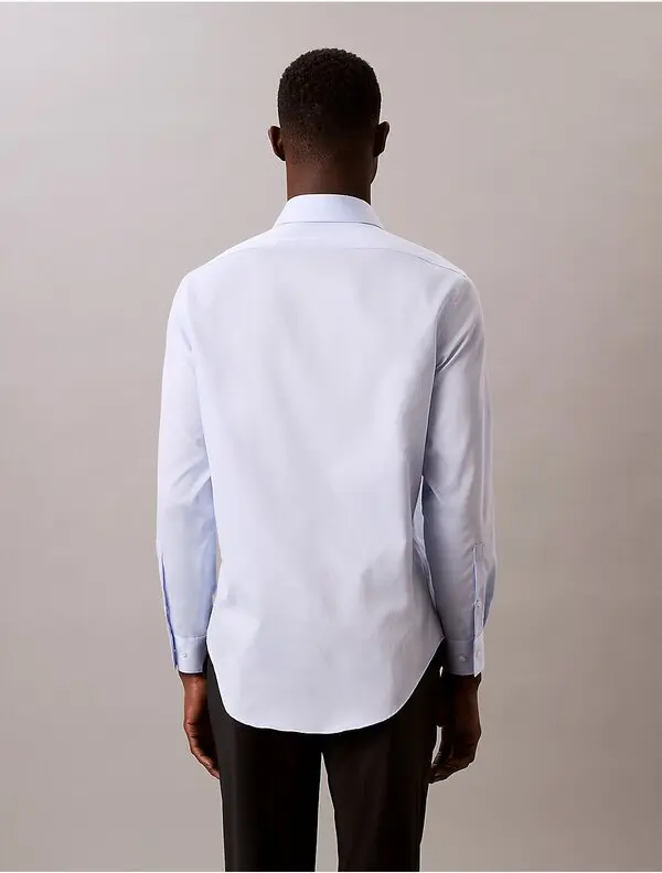 Calvin Klein Solid Slim Fit Button-down Shirt - Blue
