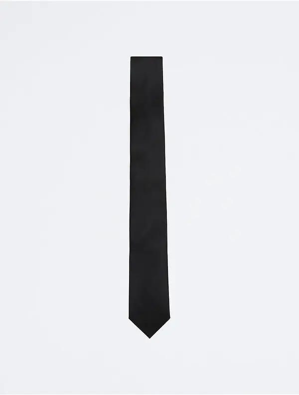 Calvin Klein Unison Solid Neck Tie - Black