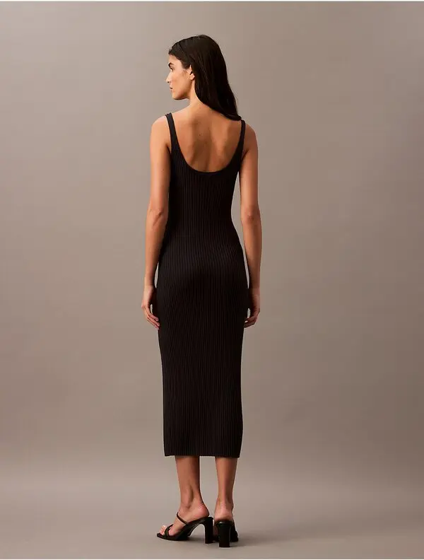 Calvin Klein Silk Cashmere Fine Knit Sweater Dress In Vulcan - 60% Off |  Editorialist