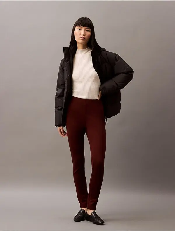 Calvin Klein Solid Ponte Skinny Pants