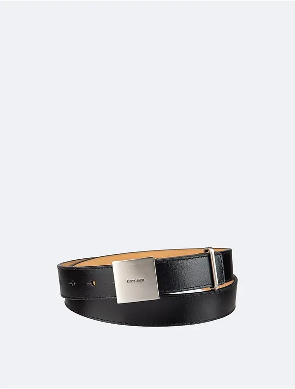 Calvin Klein Plaque Buckle Belt - Black