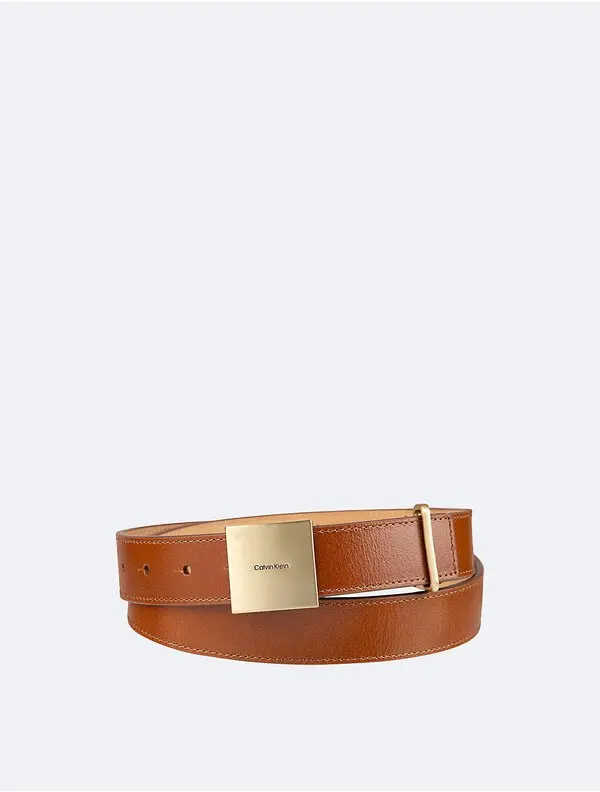 Calvin Klein Plaque Buckle Belt - Nuthatch