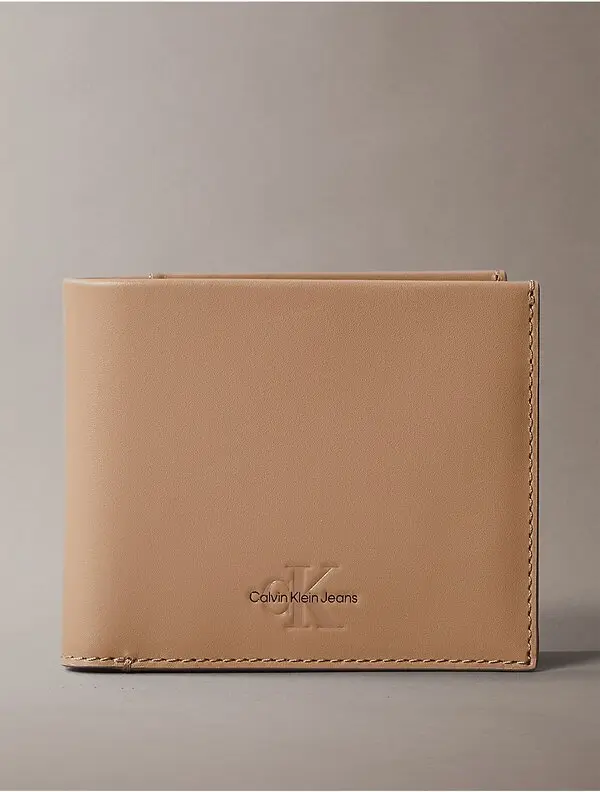 Calvin Klein Center Monogram Logo Bifold Wallet - Amphora