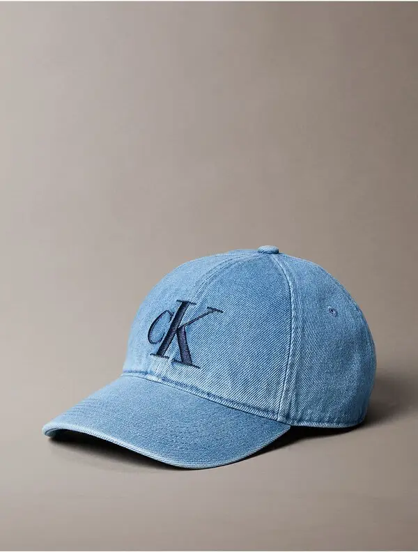 Calvin Klein Denim Monogram Baseball Cap - New Blue