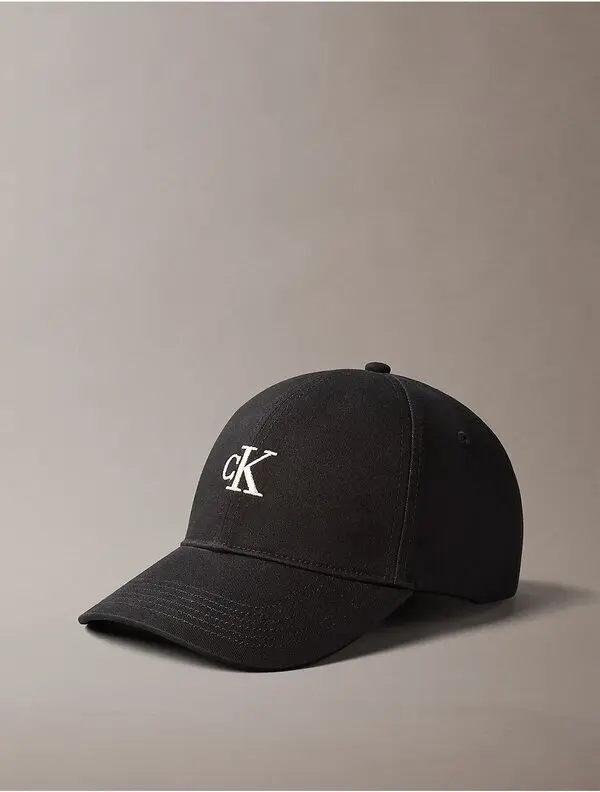 Calvin Klein Compact Monogram Baseball Cap - Black