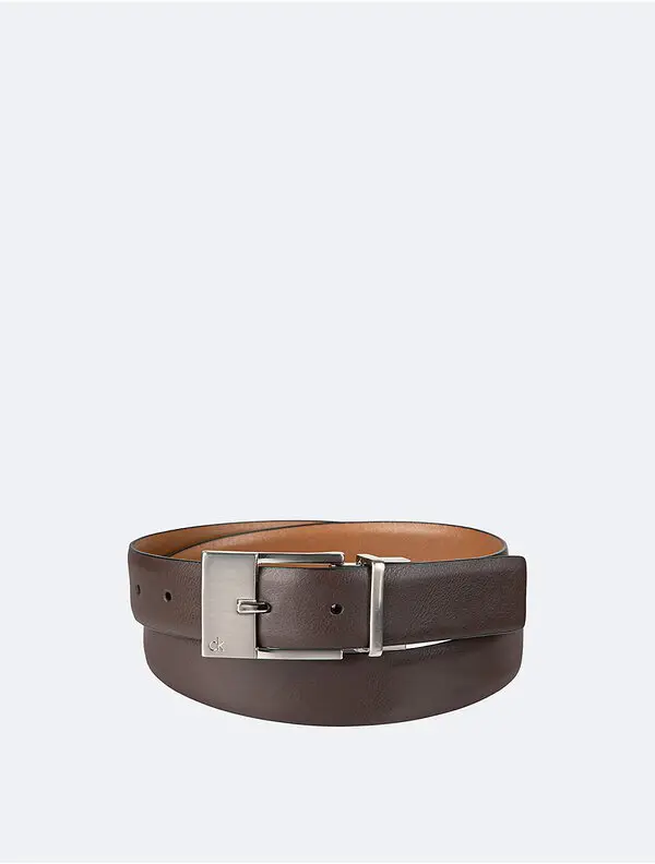 Calvin Klein Reversible Leather Belt - After Dark/teak