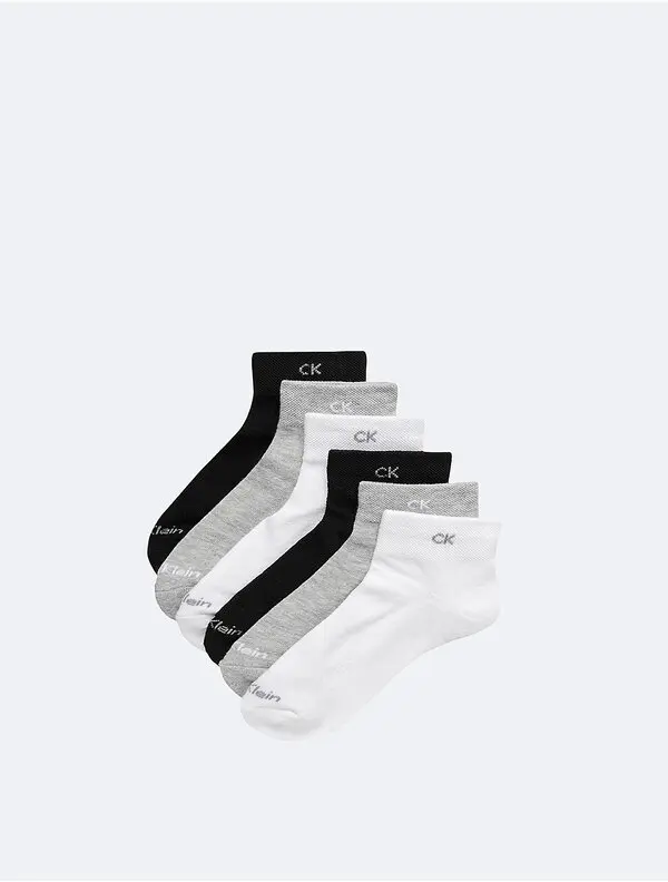 Calvin Klein 6-pack Quarter Socks - Grey