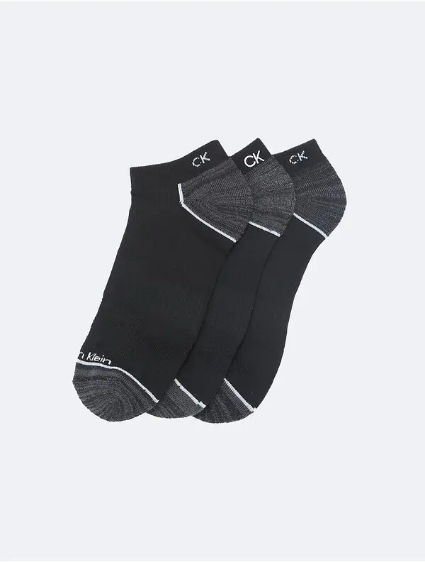 Calvin Klein Microfiber No Show Socks 3-pack - Black