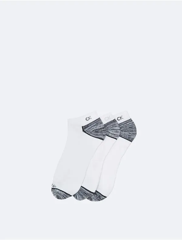Calvin Klein Microfiber No Show Socks 3-pack - White