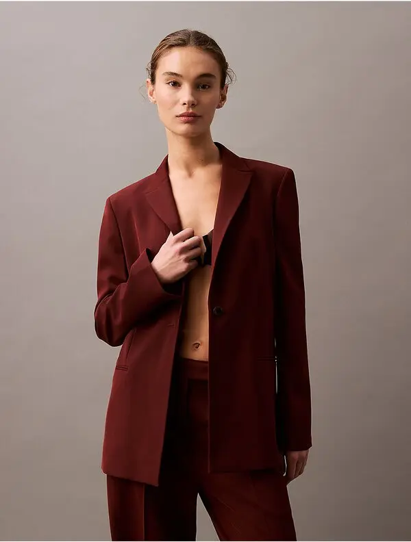 Calvin Klein Soft Crepe Blazer - Rusted Root