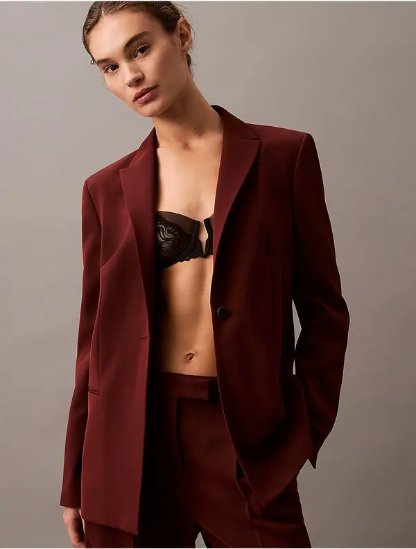 Calvin Klein Soft Crepe Blazer - Rusted Root