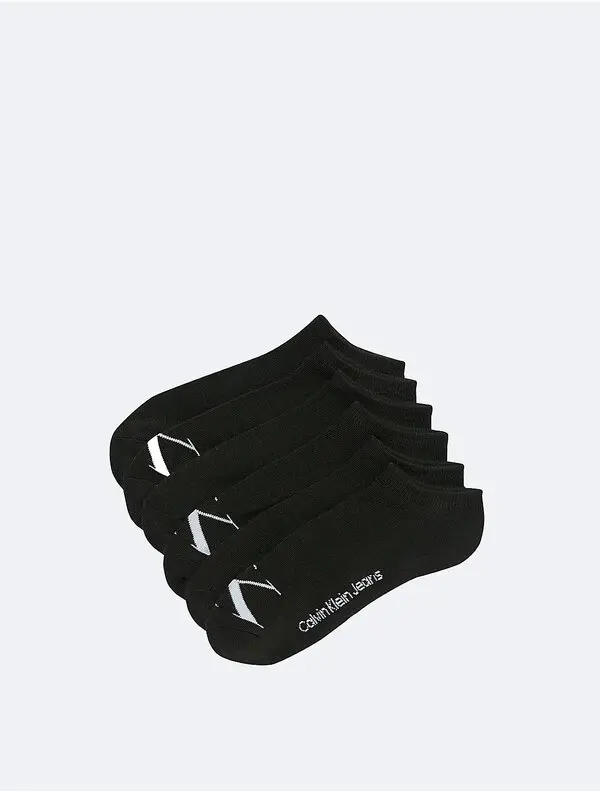 Calvin Klein No Show Socks 6 Pack - Black