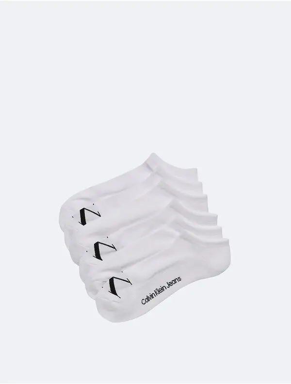 Calvin Klein No Show Socks 6 Pack - White