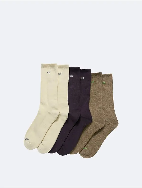 Calvin Klein 6-pack Crew Socks - Khaki Assorted