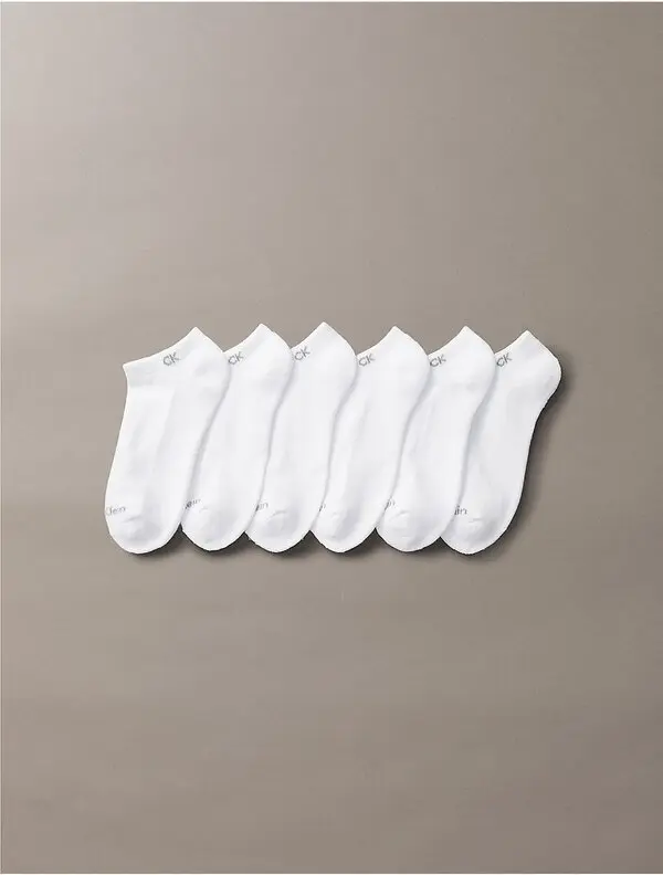 Calvin Klein 6-pack No Show Socks - White