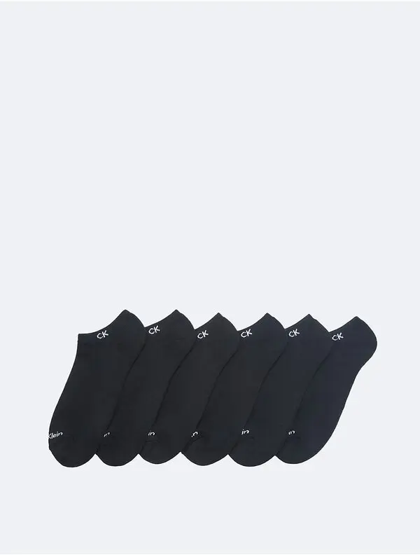 Calvin Klein Cushion 6-pack No Show Socks - Black