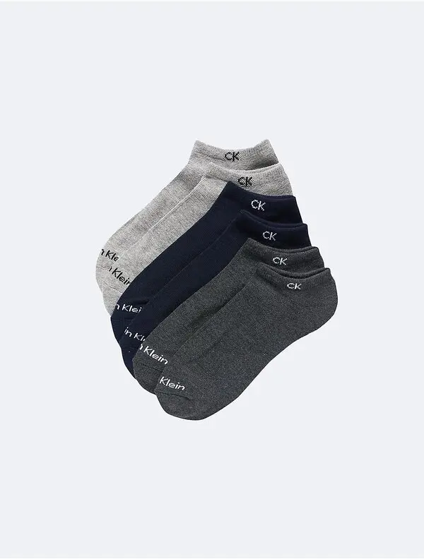 Calvin Klein Cushion 6-pack No Show Socks - Graphite Heather