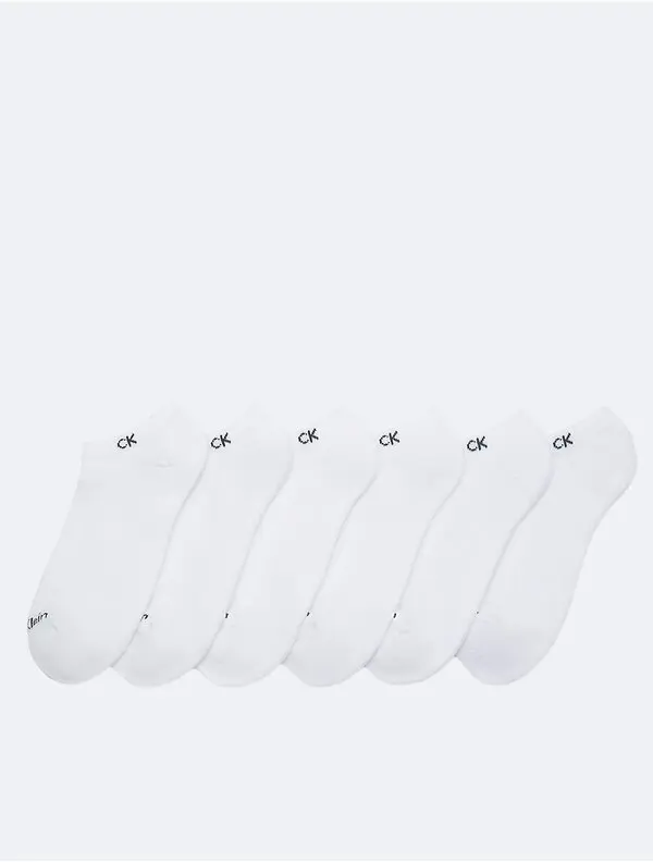 Calvin Klein Cushion 6-pack No Show Socks - White