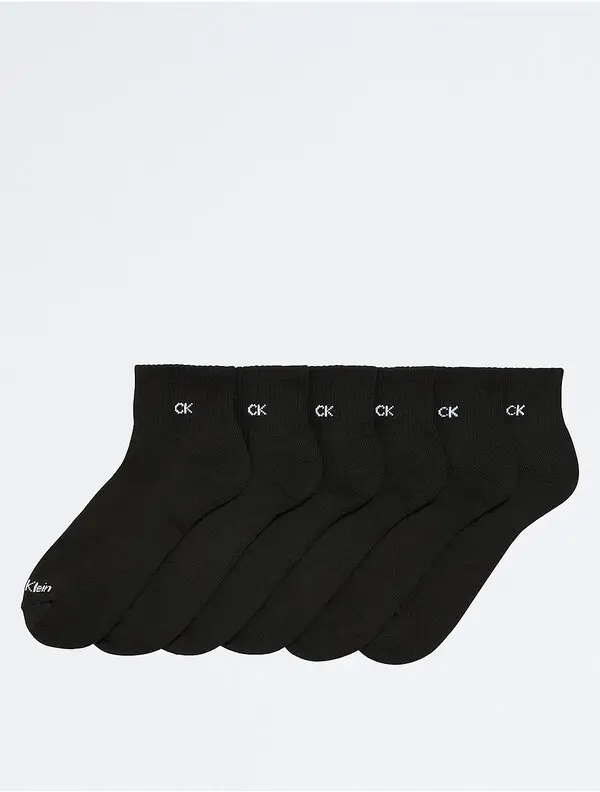 Calvin Klein Quarter Socks 6-pack - Black