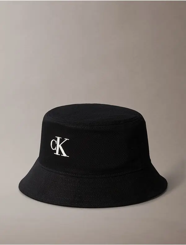 Calvin Klein Compact Monogram Bucket Hat - Black Beauty