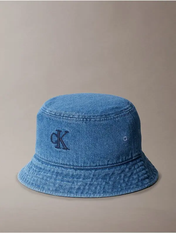 Calvin Klein Monogram Denim Bucket Hat - New Blue