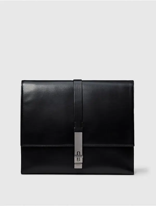 Calvin Klein Calvin Luo For Leather Messenger Bag - Black
