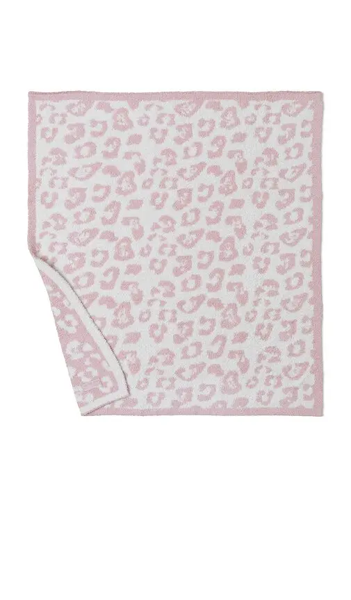 Barefoot Dreams Cozychic In The Wild Baby Blanket In Pink - Dusty Rose & Cream