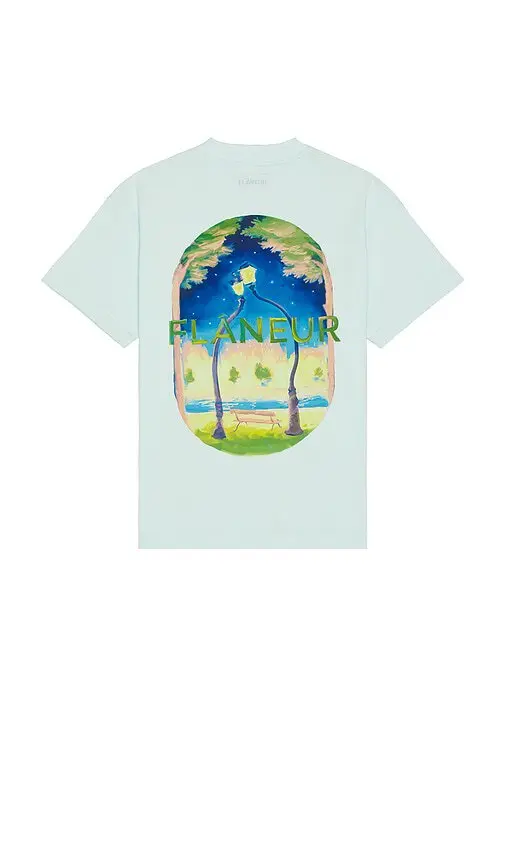 FLANEUR Lanterns Of Love T-shirt In Baby - Blue