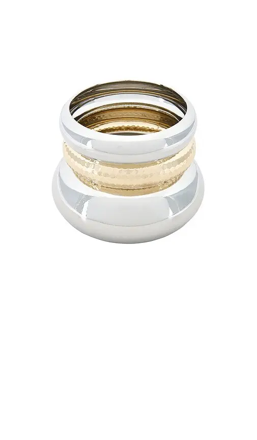 8 Other Reasons Aubrey Bangle Set - Gold & Rhodium