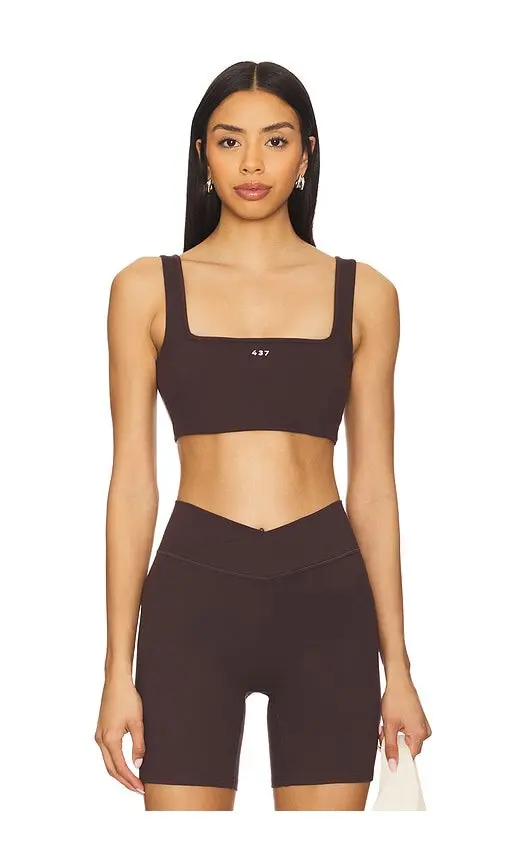 437 The Square Sports Bra In Chocolate