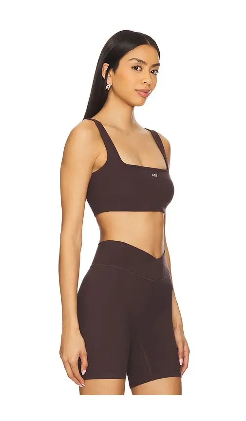 437 The Square Sports Bra In Chocolate