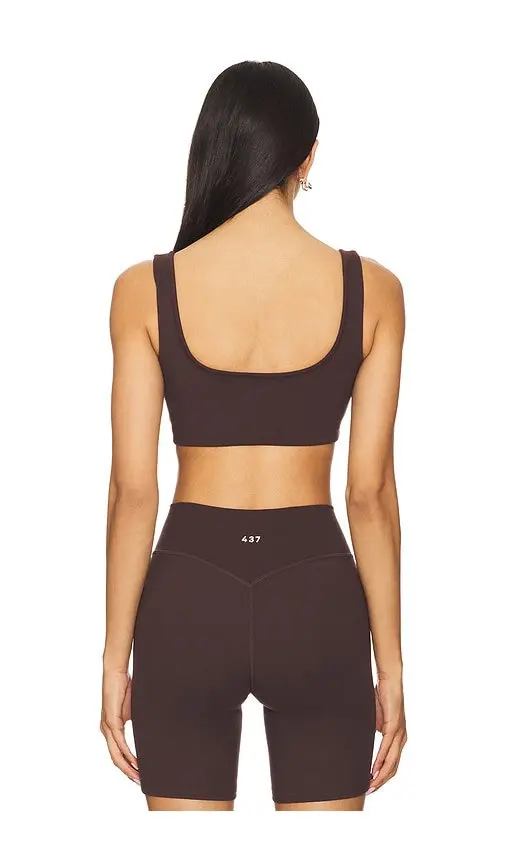 437 The Square Sports Bra In Chocolate