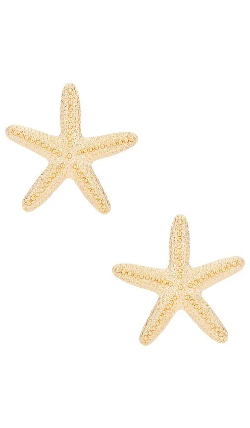 8 Other Reasons Aqua Starfish Stud Earrings - Gold