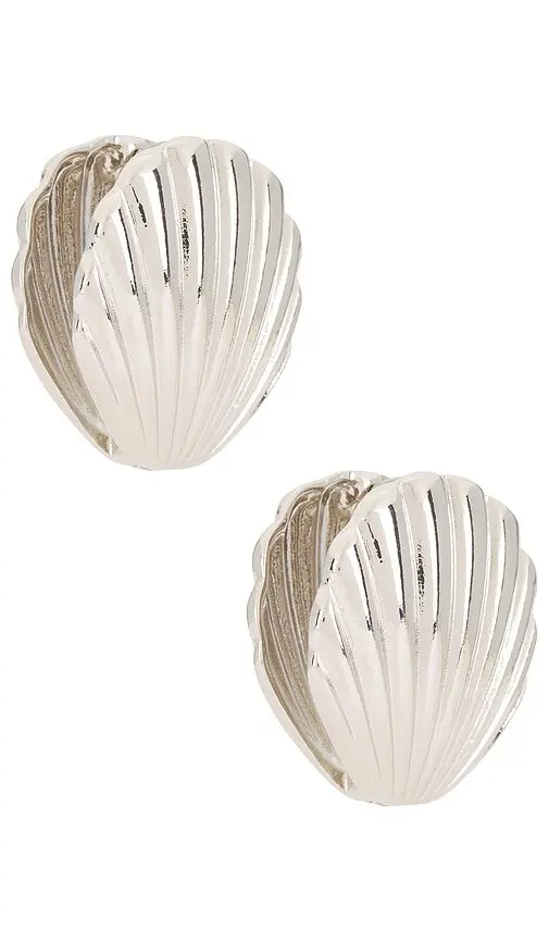 8 Other Reasons Tide Shell Stud Earrings - Silver