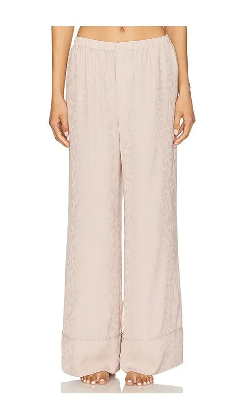 Barefoot Dreams Washed Satin Jacquard Pants - Feather