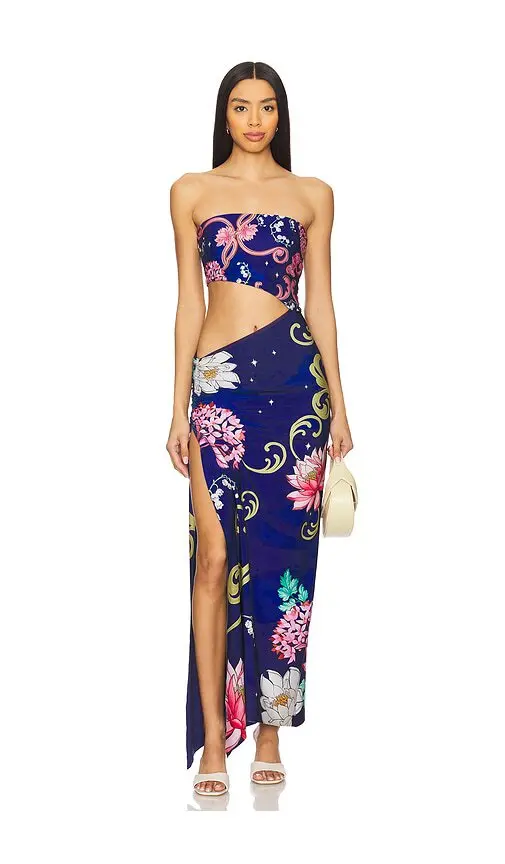 Agua Bendita X Gwen Maxi Dress - Navy Multi