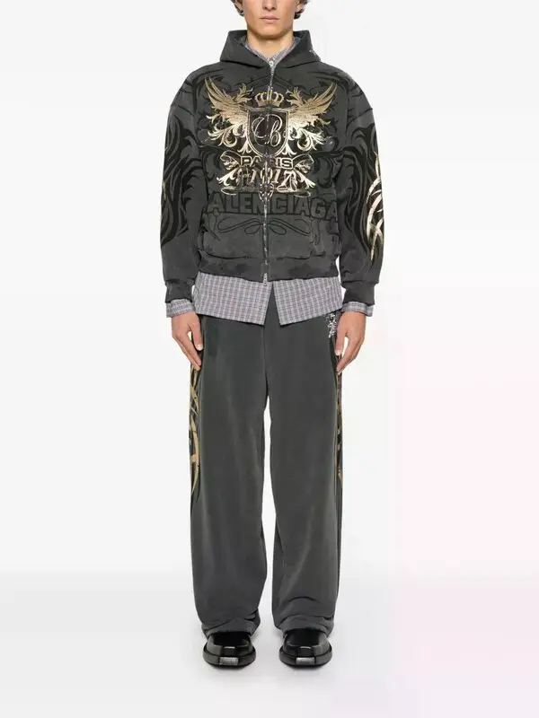 Balenciaga Tacky Gold-print Track Pants